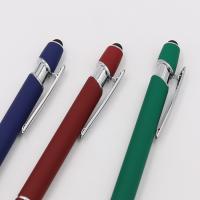 China Classical Touchscreen Metal Press Ballpoint Pen Click Stylus Tip Aluminium Ball Pen for sale