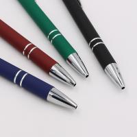 China Classical Touchscreen Metal Press Ballpoint Pen Click Stylus Tip Aluminium Ball Pen for sale