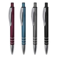 China Classical Aluminum Ball Pen Smooth Writing Comfortable Holding Metal Office Pen for sale