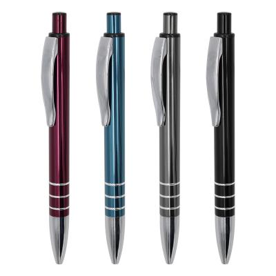 China Classical Aluminum Ball Pen Smooth Writing Comfortable Holding Metal Office Pen for sale