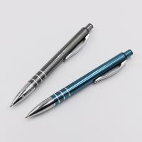 China Classical Aluminum Ball Pen Smooth Writing Comfortable Holding Metal Office Pen for sale