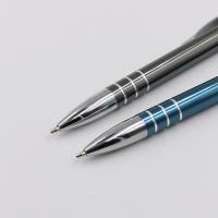 China Classical Aluminum Ball Pen Smooth Writing Comfortable Holding Metal Office Pen for sale