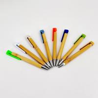 China Creative Promotional Bamboo Wood Pen 1.0mm Environmently Retractable Ballpoint Pen for sale