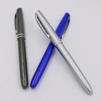 China Classical Aluminium Ballpoint Pen 1.0mm Insertable Cap Pen Simple Business Style for sale