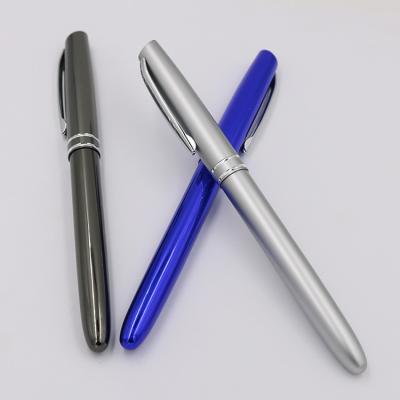 China Classical Aluminium Ballpoint Pen 1.0mm Insertable Cap Pen Simple Business Style for sale