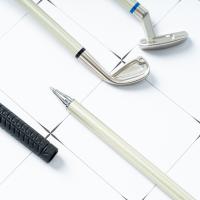 China Fashion Elegant Golf Promotional Pen Set 0.7mm Metal Ball Pen Functional Stationery for sale
