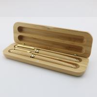 China Bamboo Wood Business Stationery Set Natural Color Roller Ball Pen Fountain Pen Set for sale