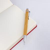 China School Bamboo Wood Automatic Press Pencil Eco Friendly Pencil With Steel Clip for sale