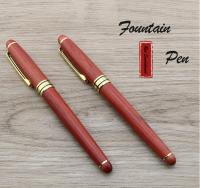 China Rosewood Fountain Pen With Custom Logo Hand Polishing Wooden Craft Pen Business Gift for sale