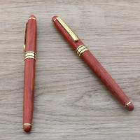 China Rosewood Fountain Pen With Custom Logo Hand Polishing Wooden Craft Pen Business Gift for sale