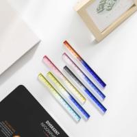 China School Creative Stationery Gradient Color Acrylic Transparent Cubic Ruler for sale