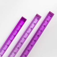 China School Creative Stationery Gradient Color Acrylic Transparent Cubic Ruler for sale