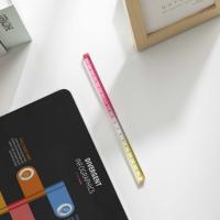 China School Creative Stationery Gradient Color Acrylic Transparent Cubic Ruler for sale