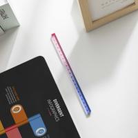 China School Creative Stationery Gradient Color Acrylic Transparent Cubic Ruler for sale