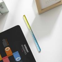 China School Creative Stationery Gradient Color Acrylic Transparent Cubic Ruler for sale