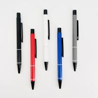 China High End Simple Aluminum Ballpoint Pen Spray Painting Smooth Writing Ball Pen for sale