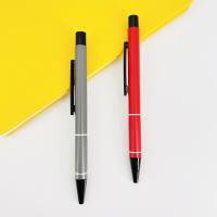 China High End Simple Aluminum Ballpoint Pen Spray Painting Smooth Writing Ball Pen for sale