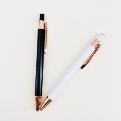 China Classic Design Metal Ball Pen Press-Type Aluminum Ballpoint Pen Customized Logo for sale