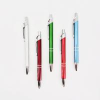 China School Stationery Colorful Press Metal Ball Pen 1.0mm Silver Clip Portable Pen Print Logo for sale