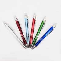 China School Stationery Colorful Press Metal Ball Pen 1.0mm Silver Clip Portable Pen Print Logo for sale