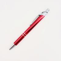 China School Stationery Colorful Press Metal Ball Pen 1.0mm Silver Clip Portable Pen Print Logo for sale