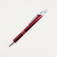 China School Stationery Colorful Press Metal Ball Pen 1.0mm Silver Clip Portable Pen Print Logo for sale