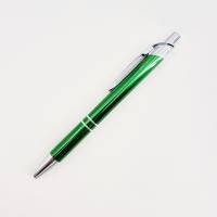 China School Stationery Colorful Press Metal Ball Pen 1.0mm Silver Clip Portable Pen Print Logo for sale
