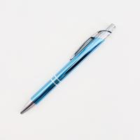China School Stationery Colorful Press Metal Ball Pen 1.0mm Silver Clip Portable Pen Print Logo for sale