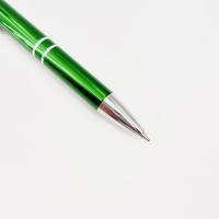 China School Stationery Colorful Press Metal Ball Pen 1.0mm Silver Clip Portable Pen Print Logo for sale