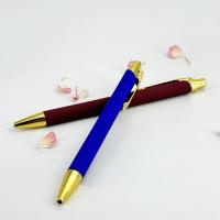 China Soft Touch Press Ballpoint Pen 1.0mm Soft Coating Plastic Ball Pen For School Office for sale