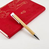 China Creative Promotional Bamboo Wood Pen 1.0mm Environmently Retractable Ballpoint Pen for sale