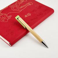 China Creative Promotional Bamboo Wood Pen 1.0mm Environmently Retractable Ballpoint Pen for sale