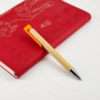 China Creative Promotional Bamboo Wood Pen 1.0mm Environmently Retractable Ballpoint Pen for sale