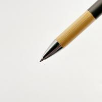 China Eco-Friendly Bamboo Grip Ballpoint Pen Press Metal Ball Pen For Writing Exams for sale