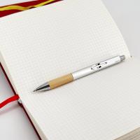 China Eco-Friendly Bamboo Grip Ballpoint Pen Press Metal Ball Pen For Writing Exams for sale