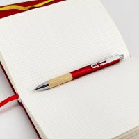China Eco-Friendly Bamboo Grip Ballpoint Pen Press Metal Ball Pen For Writing Exams for sale