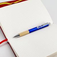 China Eco-Friendly Bamboo Grip Ballpoint Pen Press Metal Ball Pen For Writing Exams for sale