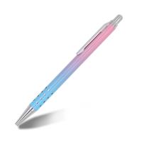China Metal Press Gradient Aluminum Ballpoint Pen 1.0mm Advertising Ballpoint Pens for sale