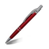 China Customizable Aluminum Ball Pen Red Classic Design Metal Ballpoint Pen Logo Pen for sale