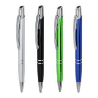 China ODM Metal Aluminum Ballpoint Pens 1.0mm Press Ball Pen For Office School Writing for sale