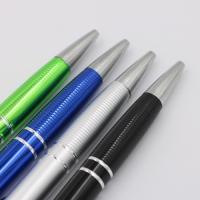 China ODM Metal Aluminum Ballpoint Pens 1.0mm Press Ball Pen For Office School Writing for sale