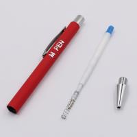 China Classy Soft Coating Metal Ball Pen 1.0mm Tip Clip Ballpoint Pen Customized Logo for sale