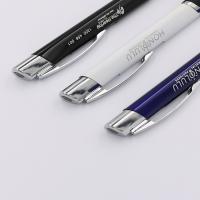 China Business Style Triangular Barrel Ballpoint Pen Muti-color Metal Press Ball Pen for sale