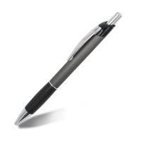 China Portable Aluminum Metal Ballpoint Pen Rubber Grip Business Office School Ball Pen for sale