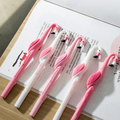 China Creative Big Beak Flamingo Silicone Neutral Pen 0.5mm Quick Dry Ink Soft Rubber Gel Pen for sale