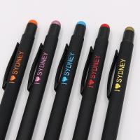 China Wholesale Custom Logo Metal Touch Screen Ball Pen Soft Rubber Colorful Stylus Pen for sale