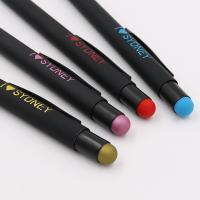 China Wholesale Custom Logo Metal Touch Screen Ball Pen Soft Rubber Colorful Stylus Pen for sale
