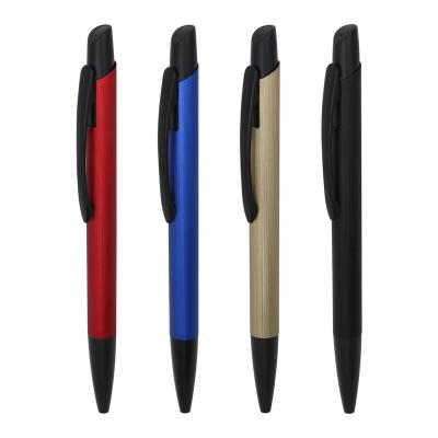 China Classic Design Aluminum Ball Pen Smooth Ink Flow Ballpoint Pen Office School Stationery for sale