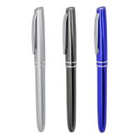 China Classical Aluminium Ballpoint Pen 1.0mm Insertable Cap Pen Simple Business Style for sale
