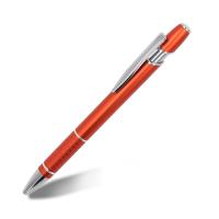 China Multi Colors Press Metal Ballpoint Pen 1.0mm Anti-Slip Pen Grip Click Ball Pen for sale